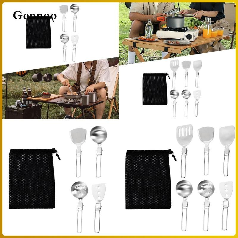 Gepnoo Camp Cooking Utensil Set Compact Utensil Organizer Portable ...