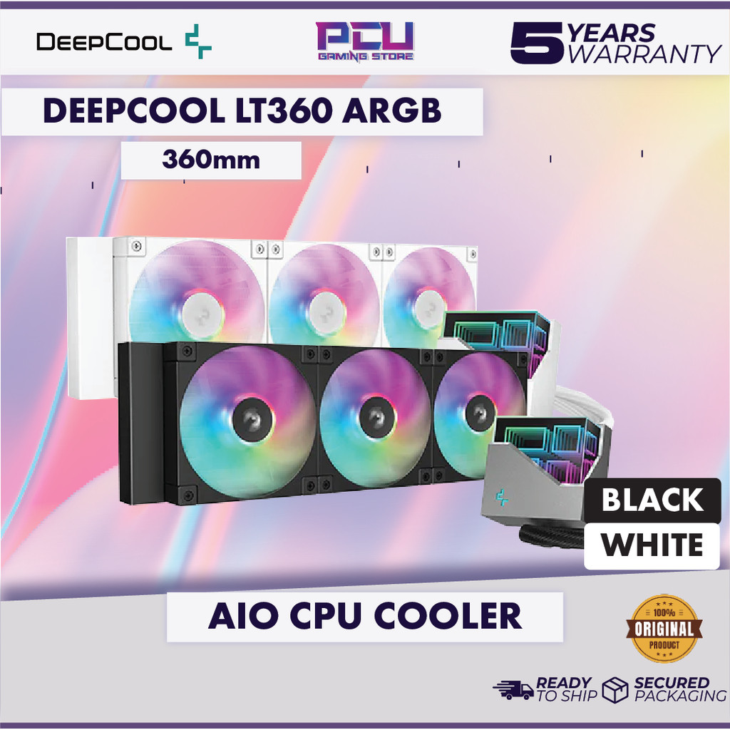 DEEPCOOL LT360 ARGB - BLACK/WHITE | AIO CPU COOLER 5 YEARS WARRANTY | Shopee Malaysia