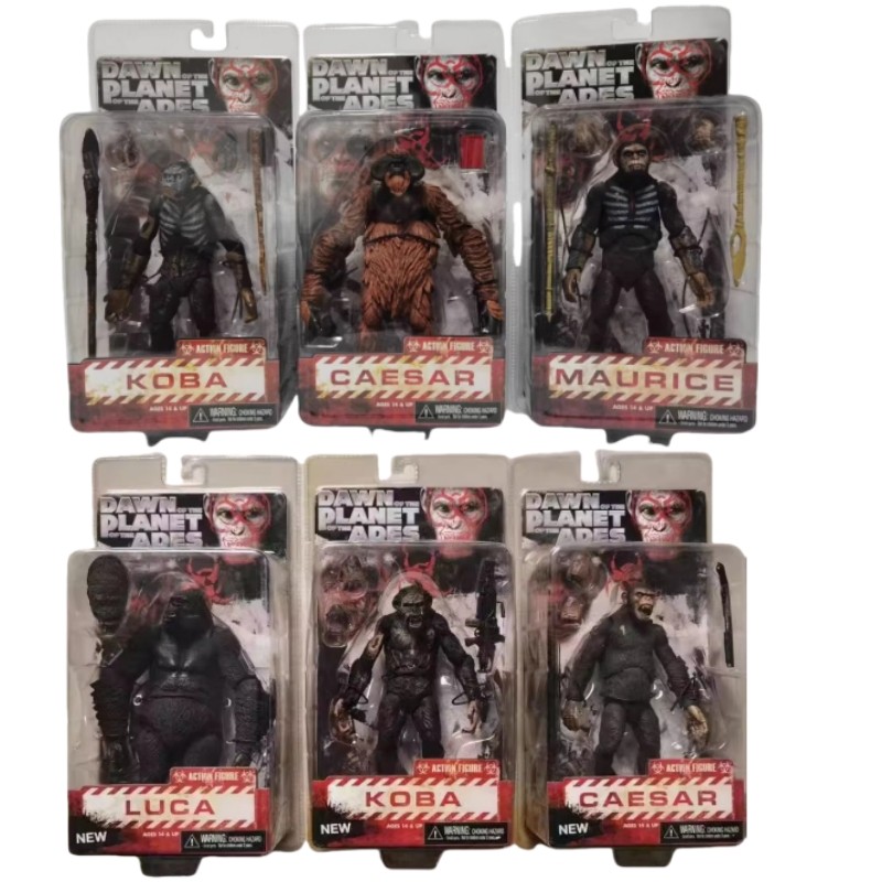 NECA Rise of the Planet of the Apes Characters Caesar and Maurice and ...