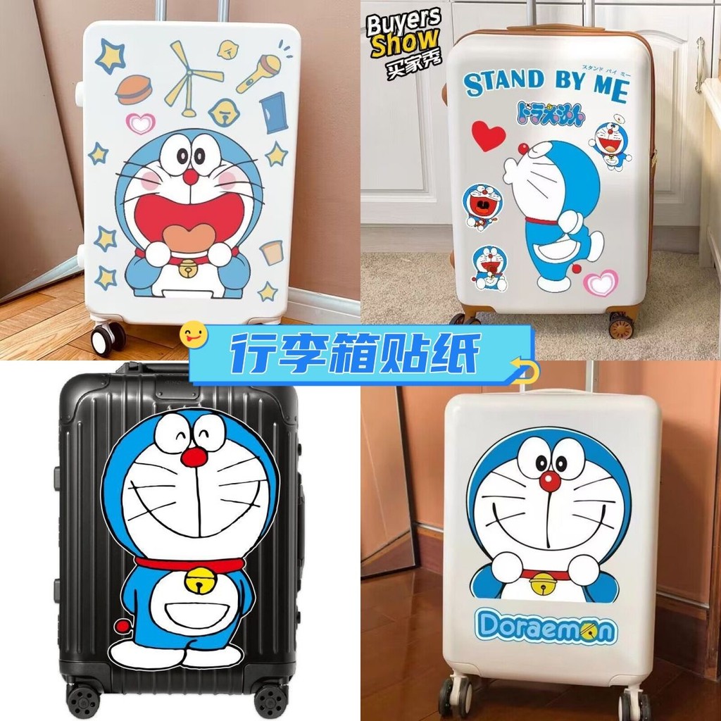 Cartoon Cartoon Doraemon Luggage Sticker Cute Blue Fat Man Suitcase ...