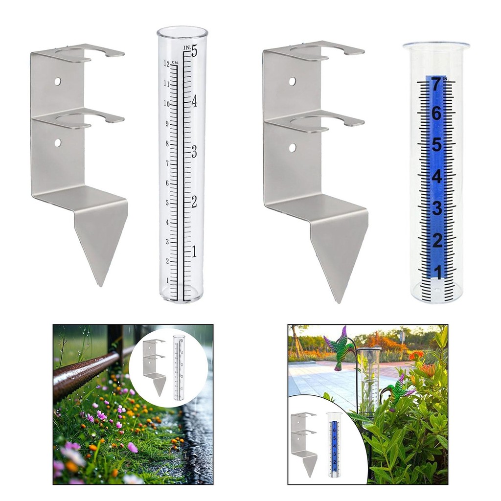 Rain Gauge Outdoor Rain Measurement Tube Water Measure Gauge Monitng ...