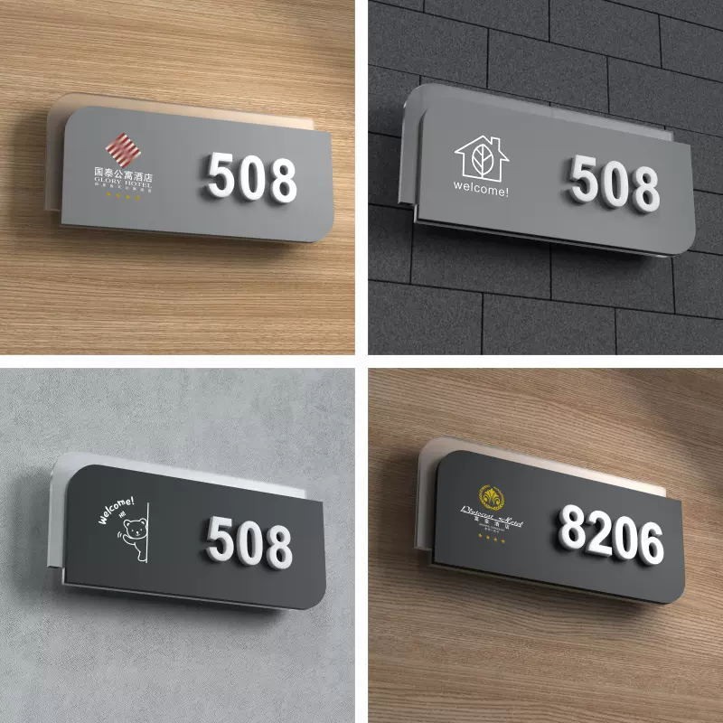 Acrylic House Number Plate Household Door Self-Adhesive Number Plate ...