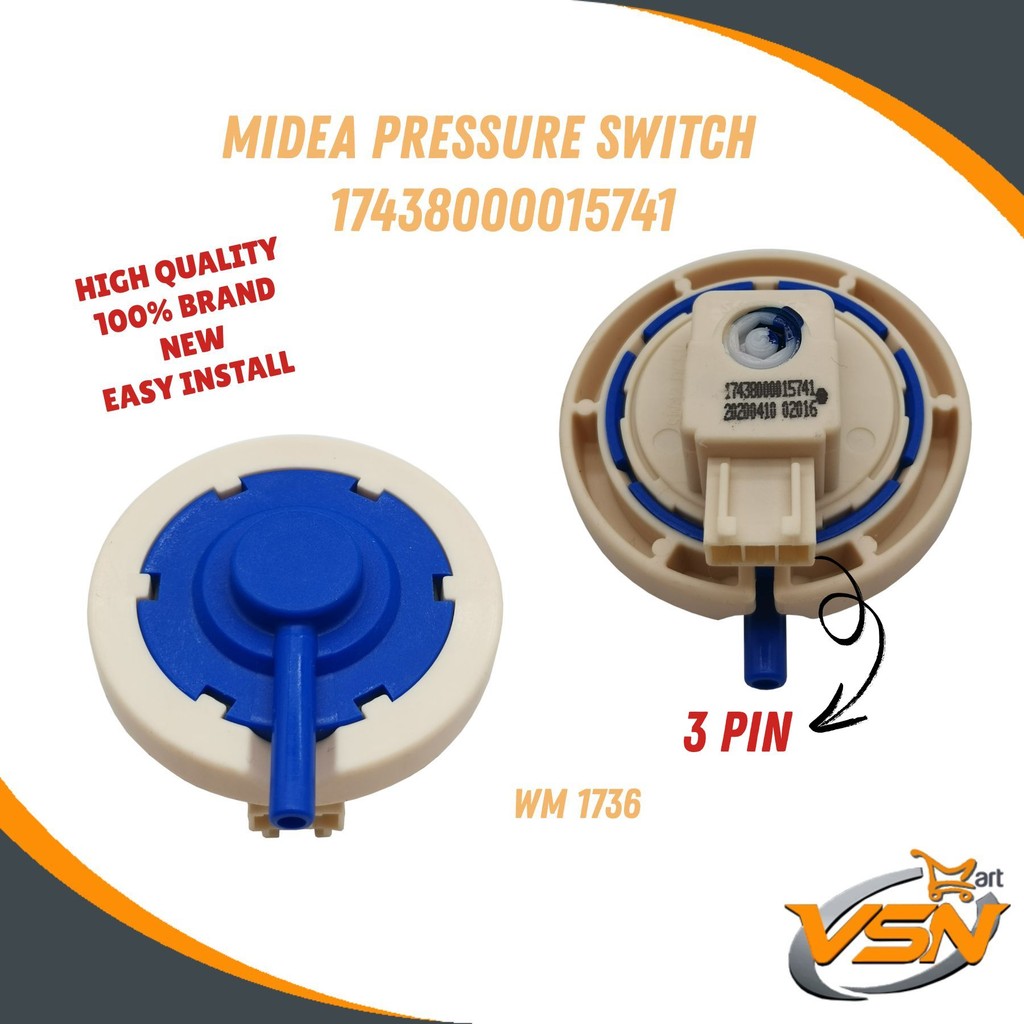 [MIDEA] PRESSURE SWITCH WASHING MACHINE – 17438000015741 REPLACEMENT ...