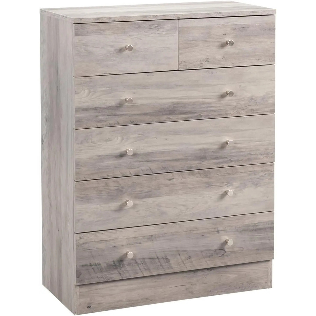Karl Home Grey 6 Laci Almari Untuk Bilik Tidur, Almari Laci Tinggi ...