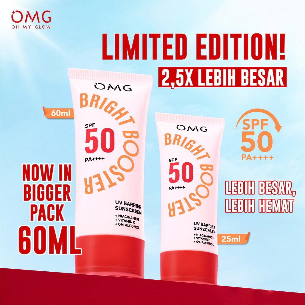 OMG Sunscreen Jumbo Packaging 60ml || Sunscreen OMG Big size OMG Oh My ...