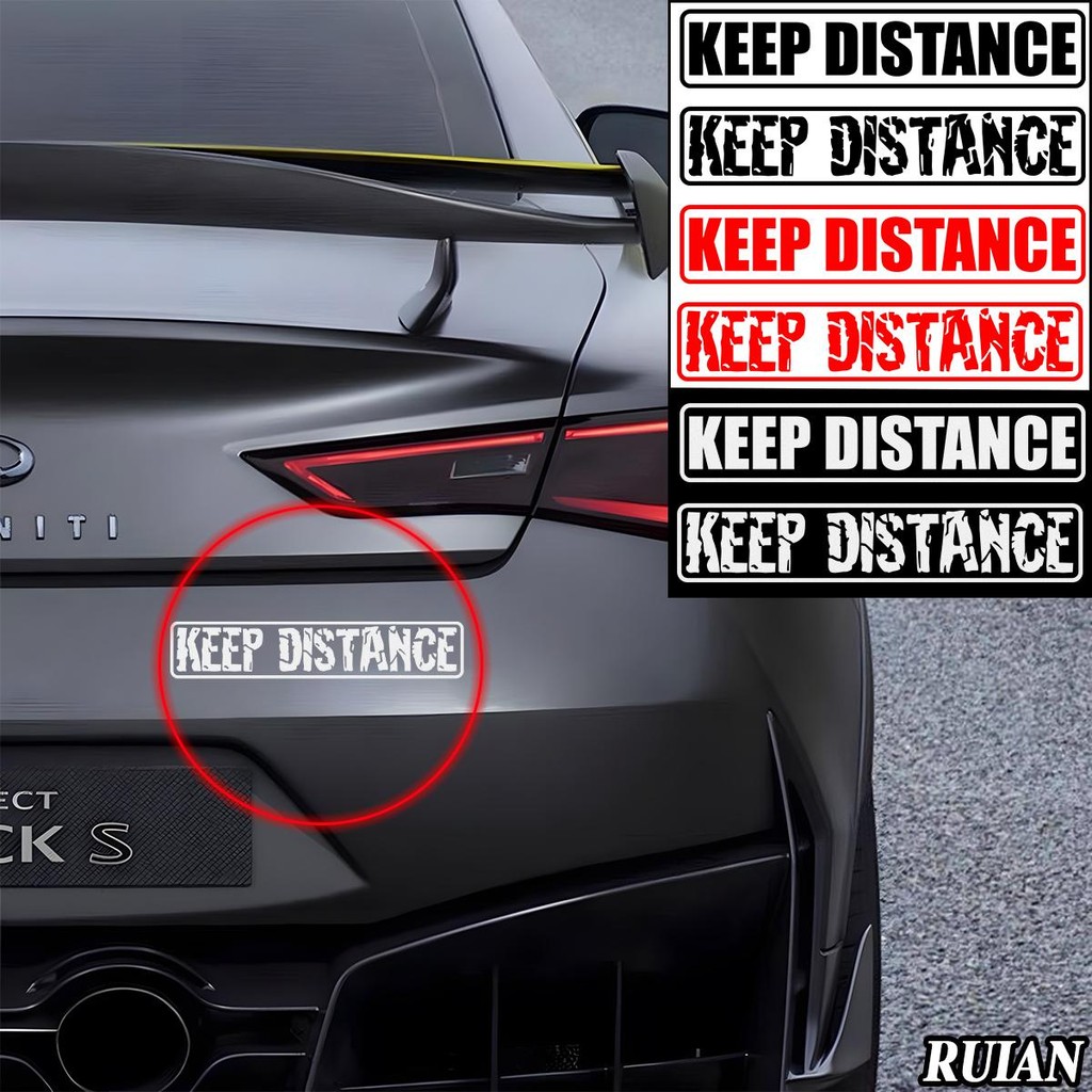 "KEEP DISTANCE"Reflective Car Stickers Vinyl decals for Toyota Vios ...