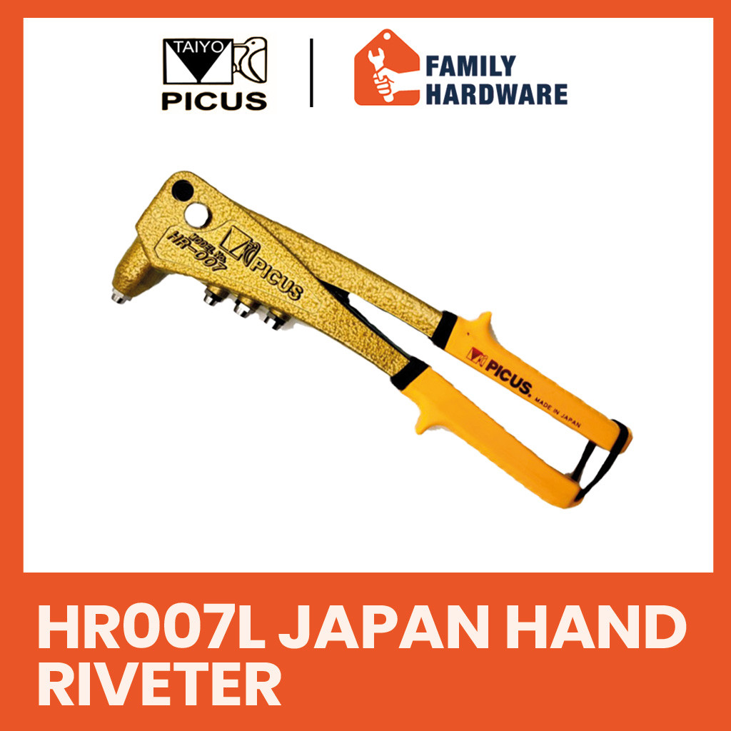 HR-007L HR-007 TAIYO PICUS HR007 HR007L JAPAN HAND RIVETER PISTOL RIVET ...