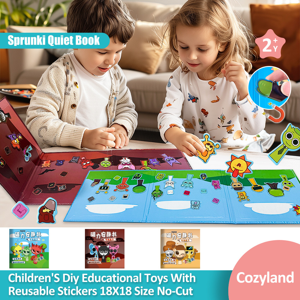 Cozyland Sprunki Quiet Book Kids Toy Sprunki Handmade Cut Diy Paper ...