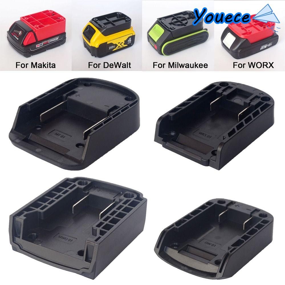 YOUECE Battery Connector, Portable Durable DIY Adapter, ABS Holder Base ...