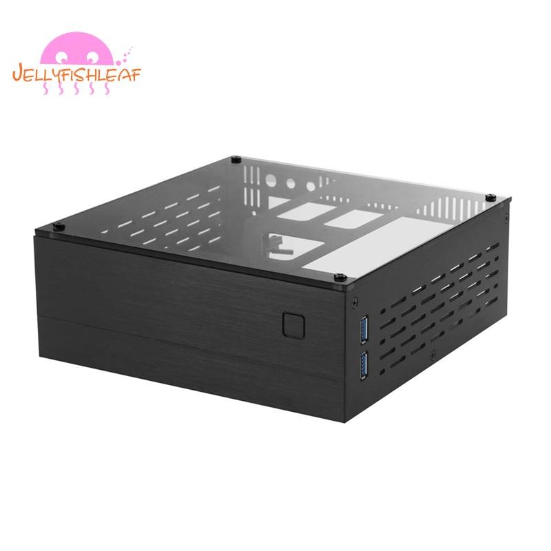 A01 Aluminum Mini-ITX HTPC Desktop Computer Chassis Black Tempered ...