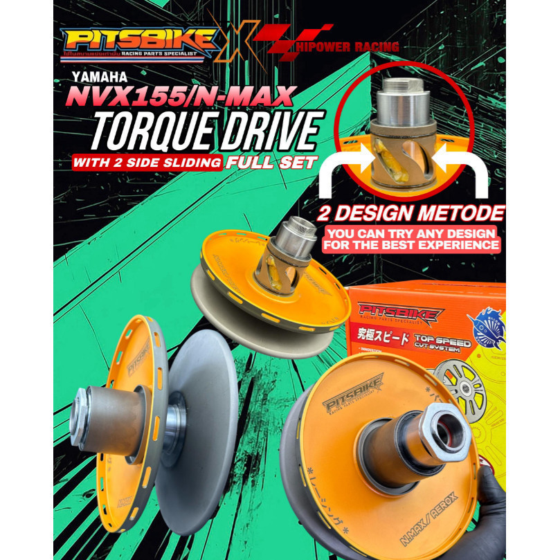 TORQUE DRIVE WITH 2 SIDE SLIDING FULL SET NVX155 V1/V2 & NMAX155 V1/V2 ...