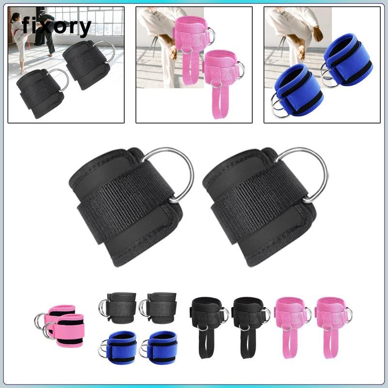fixory Ankle Straps for Cable Machines Attachment Curls Leg Training Kickback Cuffs | Shopee ...
