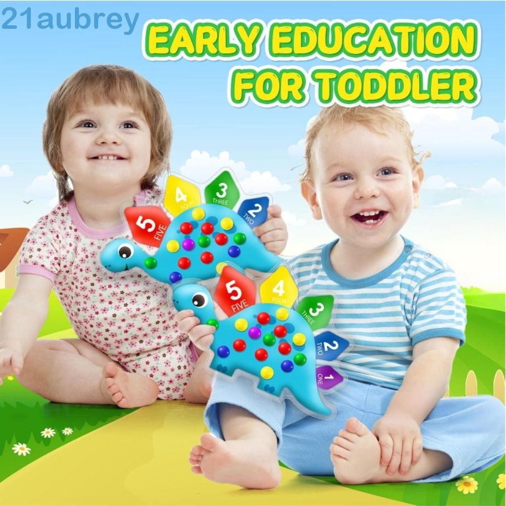 AUBREY1 Montessori Sensory Toys, Dinosaur Shape Colorful Design ...