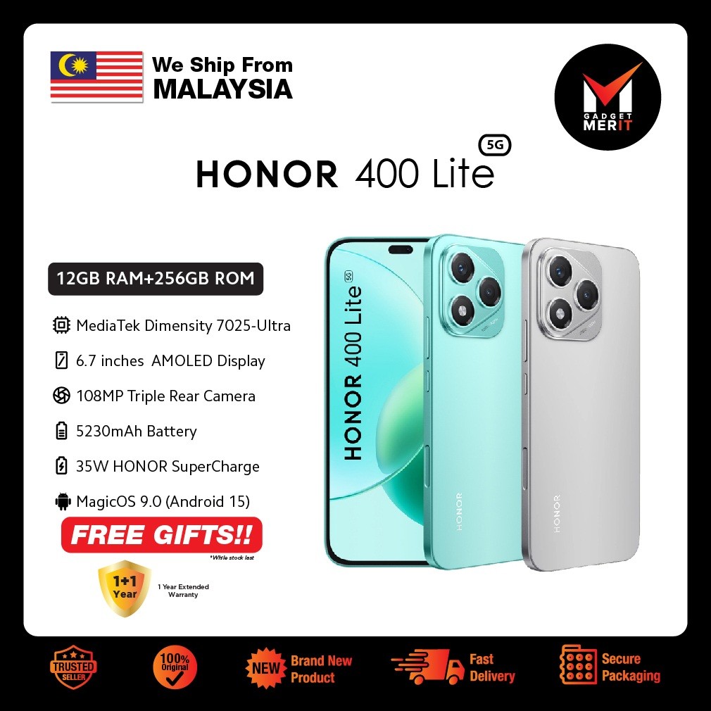 Honor 400 Lite 5G Smartphone | Mediatek Dimensity 7025 Ultra | 6.7" AMOLED Display | Dual Cam ...