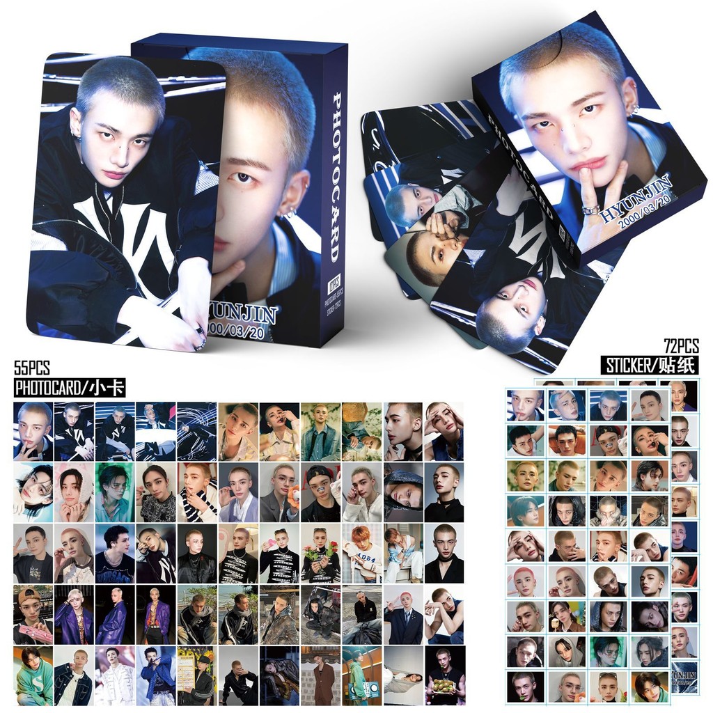 KPOP 127pcs/box Stray Kids Solo HYUNJIN Photocards DominATE KPOP LOMO ...
