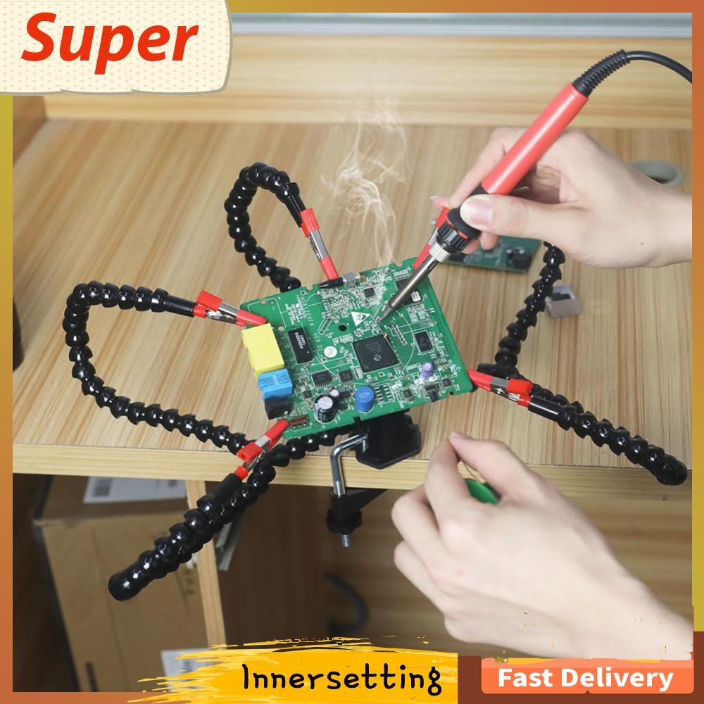 Special Offers Desk Clamp Soldering Helping Hand 3/4/5 Flexible Arms ...