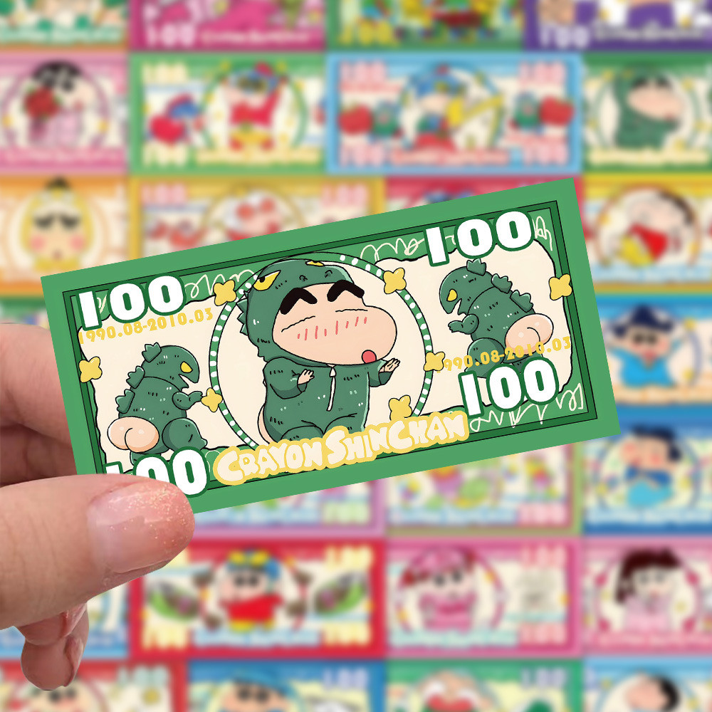 28 Pcs Crayon Shin-Chan Money Vinyl Waterproof Stickers for DIY Laptop ...