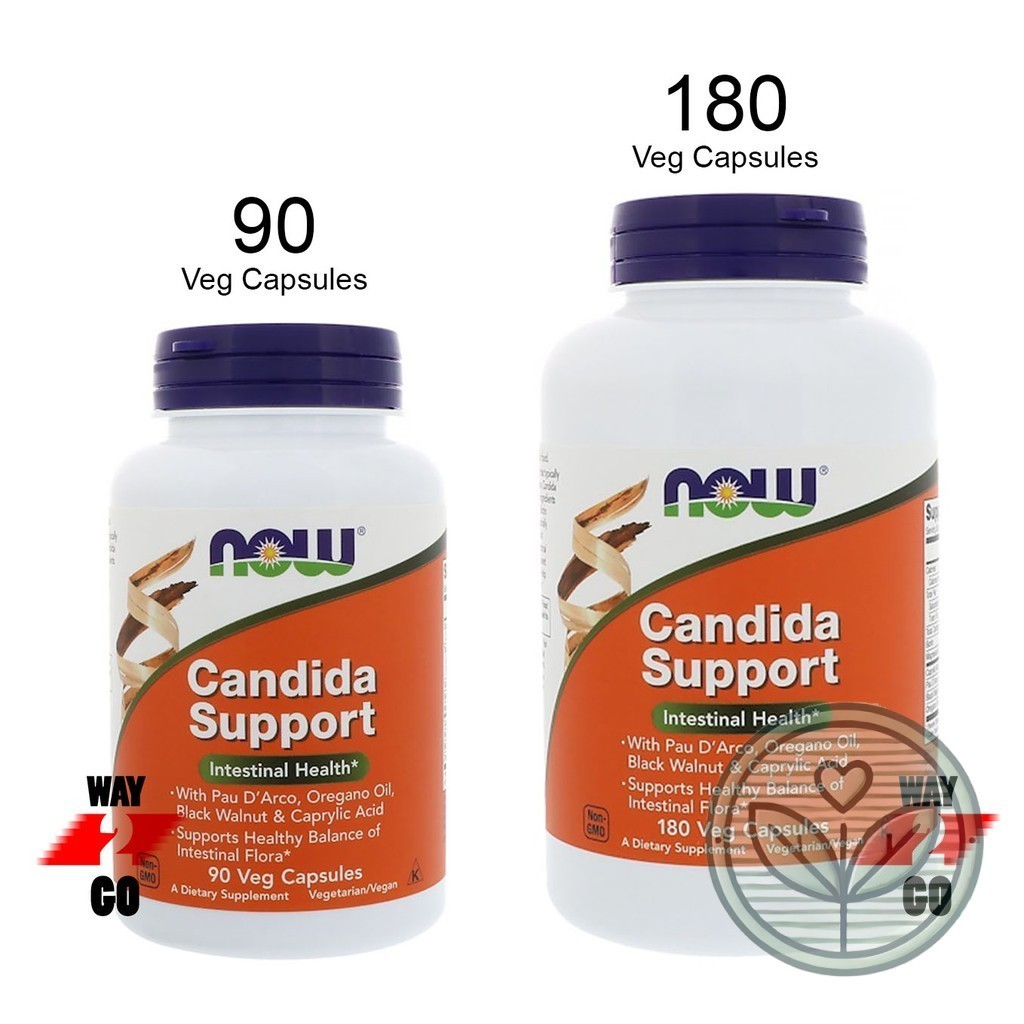 Now Foods, Candida Support, 90 / 180 Veg Capsules (Pau D' Arco, Oregano Oil, Black Walnut ...