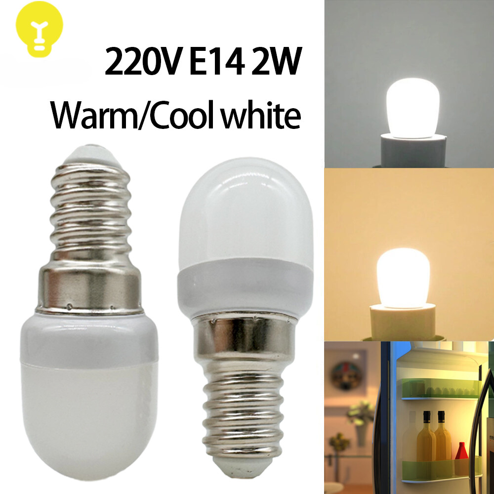 E14 Milky Glass LED Edison Bulb 2W T22 Mini Fridge LED Filament Bulb ...
