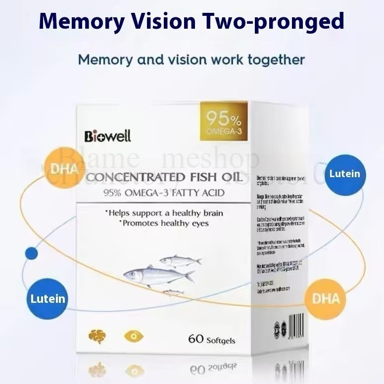 【Buy 3 Free 1】exp2026.06 Biowell小金星95%高纯度Omega-3记忆60粒/盒高含量DHA鱼油Biowell Venus 95% kinohimitsu ...