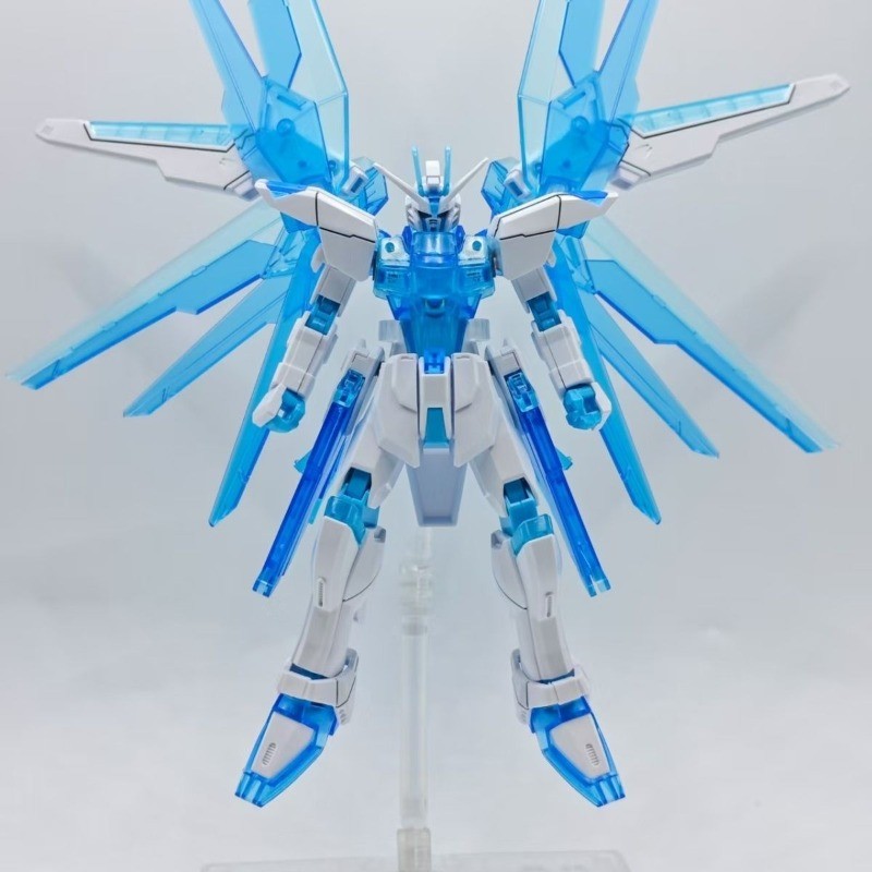 HG 1/144 JMS Ice Blue Freedom Assembly Model with Stand Movable Joint ...