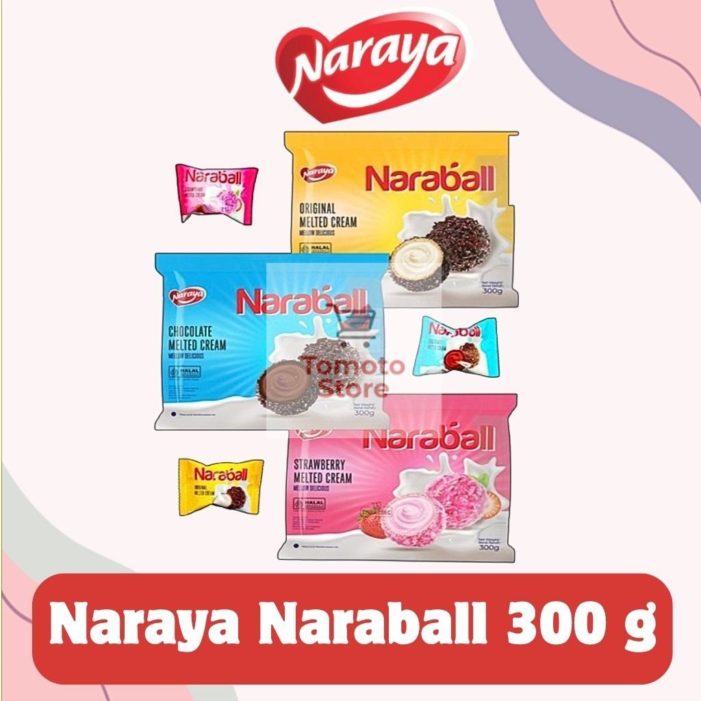 TOMOTOSTORE NARAYA Naraball 300 gr Wafer Ball Melted Creme Chocolate ...