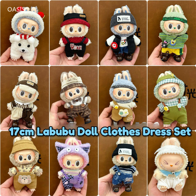 17cm Labubu Clothes Labubu Dress Set Outfit Fashion Dress Up Toy for ...