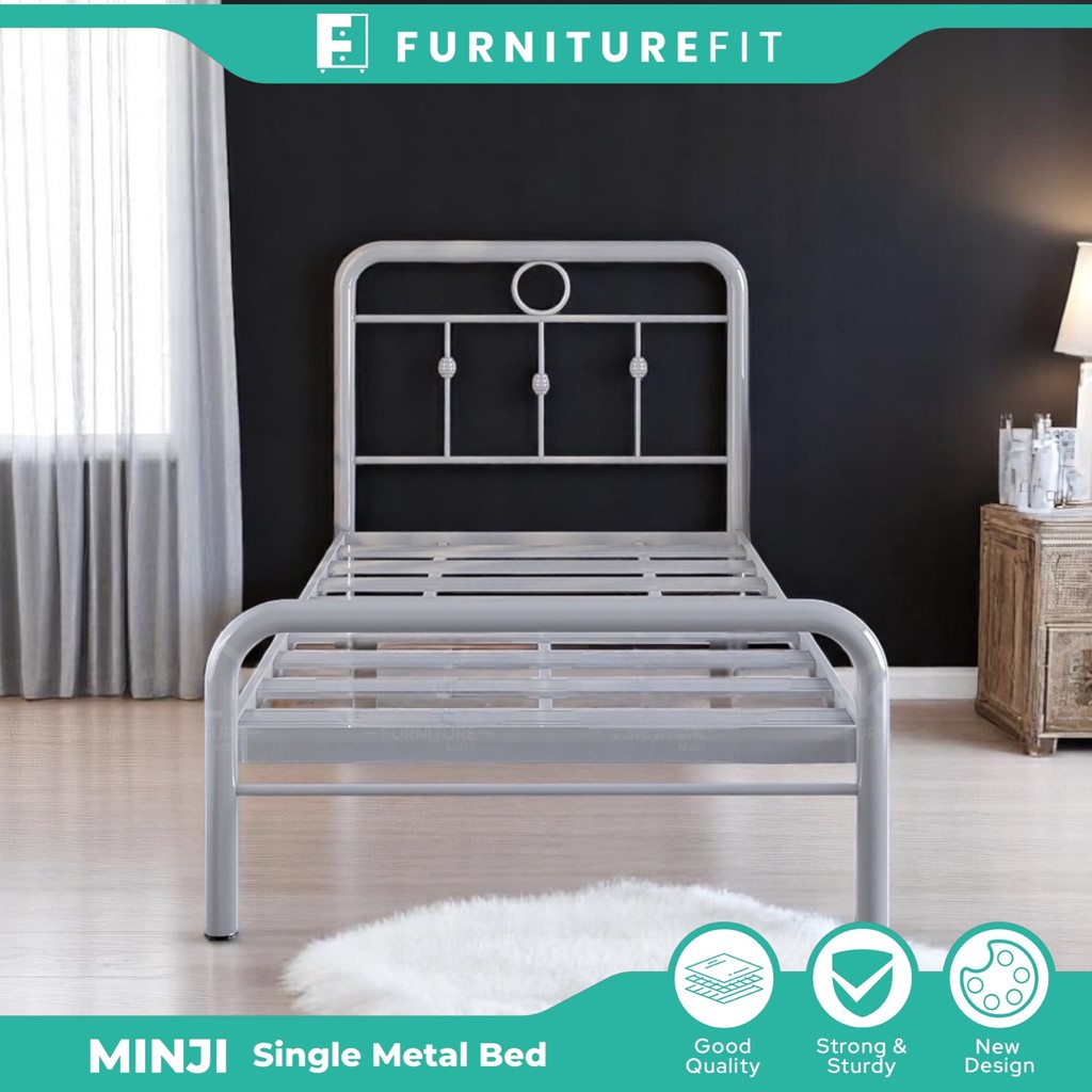 FurnitureFit SUPER HEAVY DUTY SINGLE METAL BED FRAME /Katil Besi Single ...
