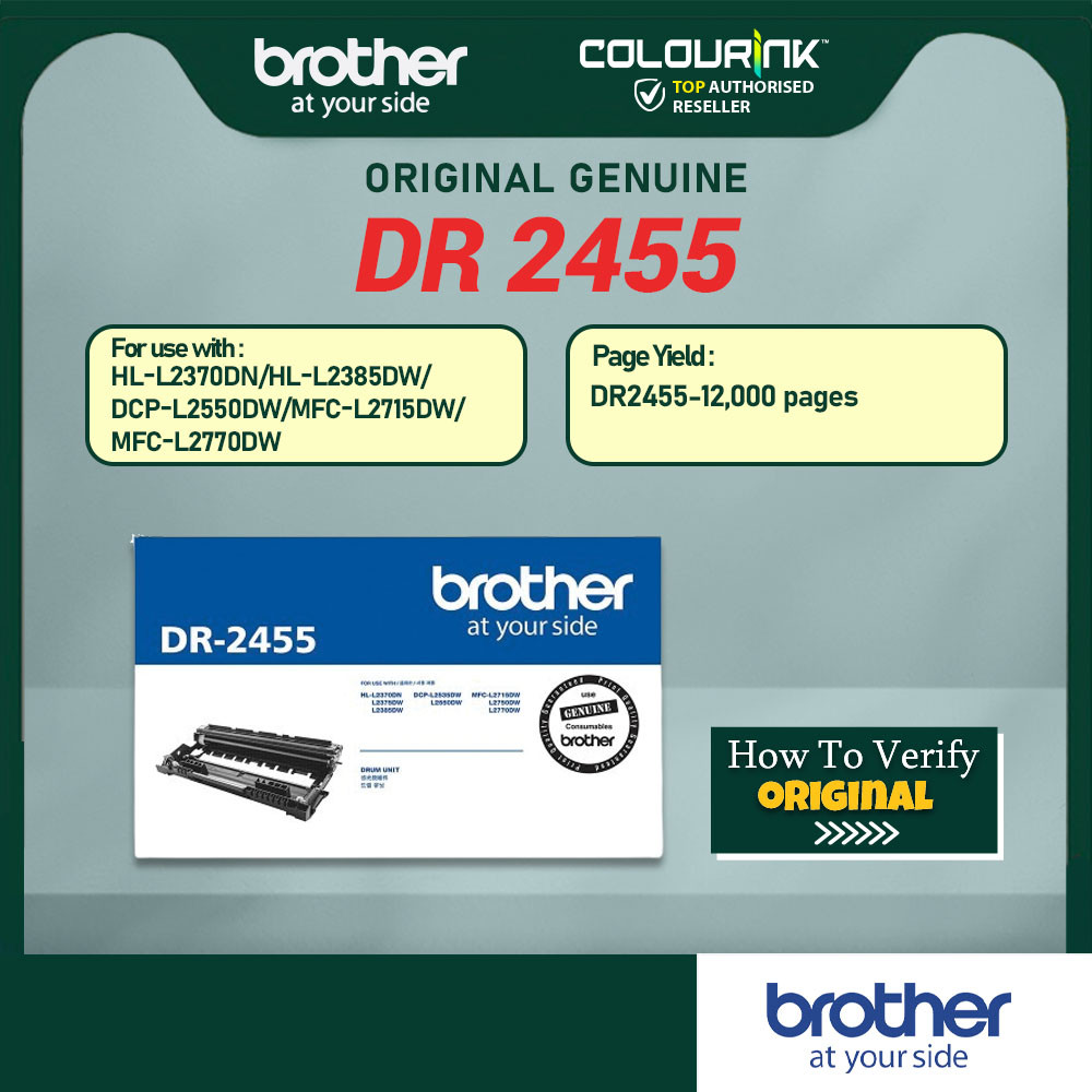 Brother Original Genuine Drum DR2455 for HL-L2370DN HL-2385DW DCP ...