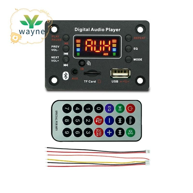 MP3 Player Module Bluetooth-Compatible JQ- with Power Amplifier Decoder Board Amplifier Car FM ...