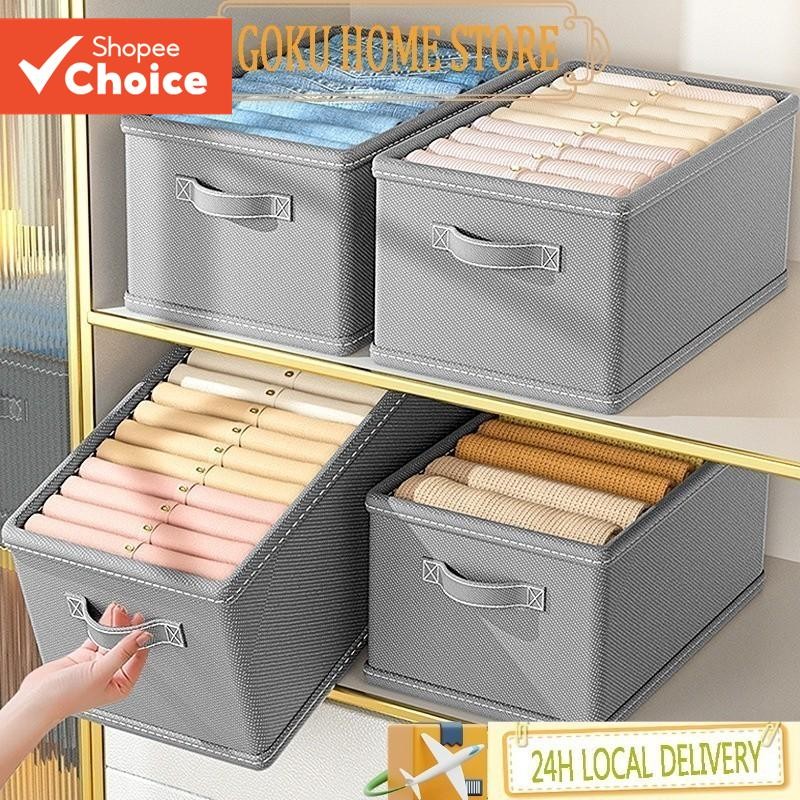 Collapsible Cotton and Linen Storage Box - Stylish Clothes Organizer ...