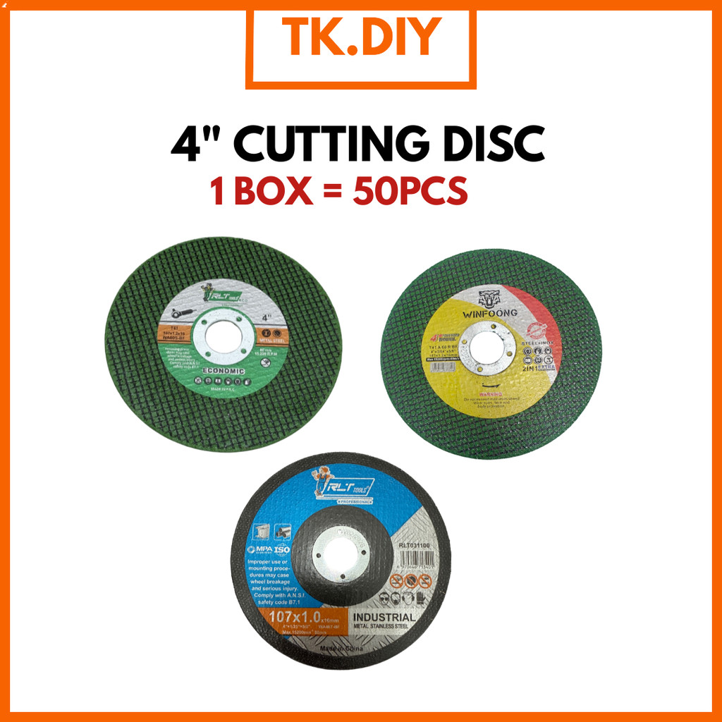 50PCS 4-inch Metal Cutting Disc Grinder Potong Besi Angle Grinder Wheel ...