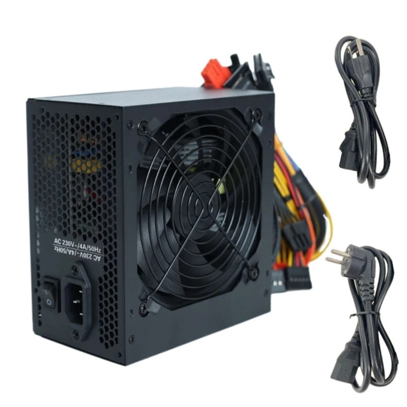 Bekalan Kuasa PC ATX-500W Pelayan Komputer Permainan PSU 24Pin Sumber ...