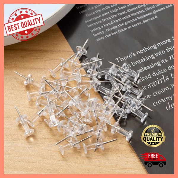🔥READY STOCK🔥 Transparent Push Pins Thumb Thumbtack Board Pins Drawing ...