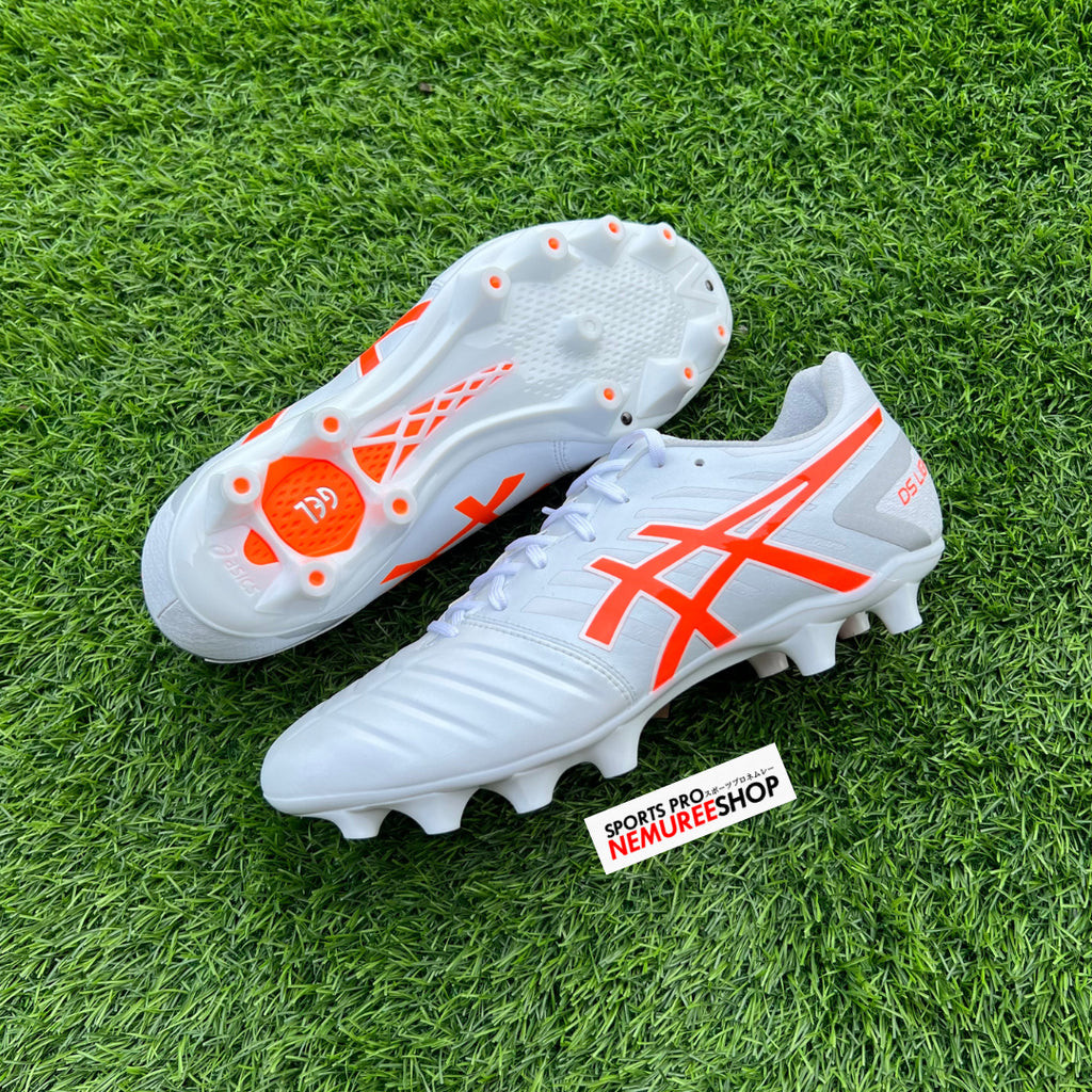 ASICS Football Shoes DS LIGHT CLUB+ (WHITE/SHOCKING ORANGE) - WIDE ...