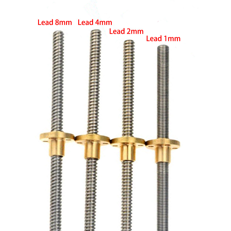 THSL-300-8D Trapezoidal Rod T8 Lead Screw Thread 8mm Lead1mm Length100 ...