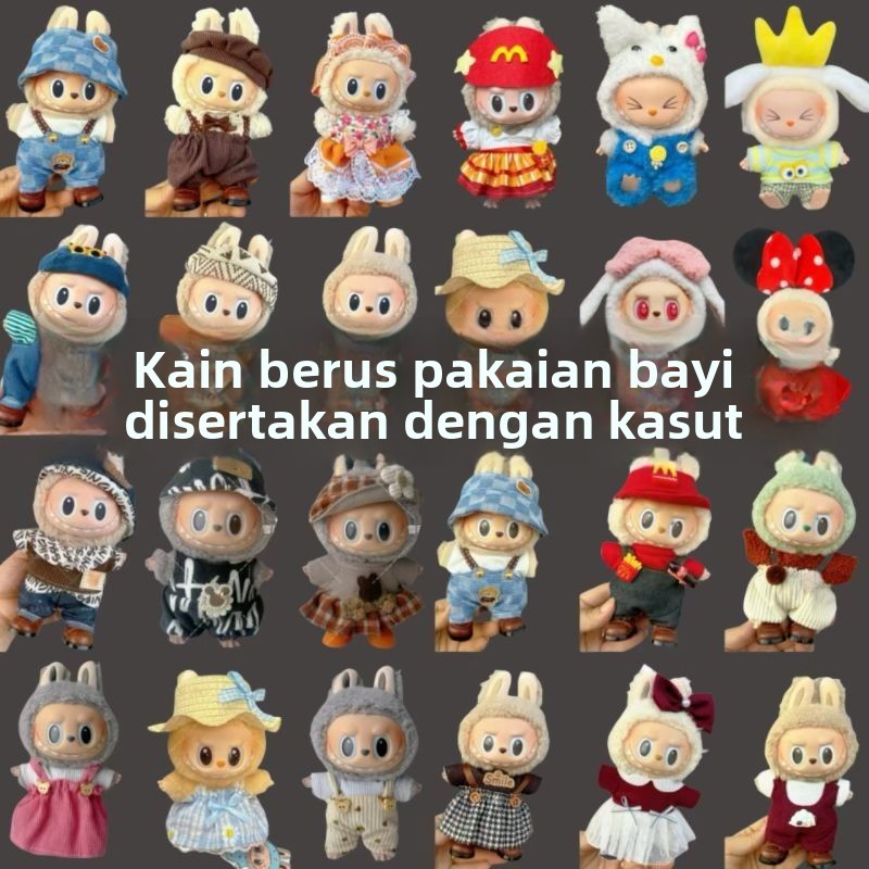 labubu 17cm Pakaian Anak Patung Labubu Pakai Pakaian | Shopee Malaysia