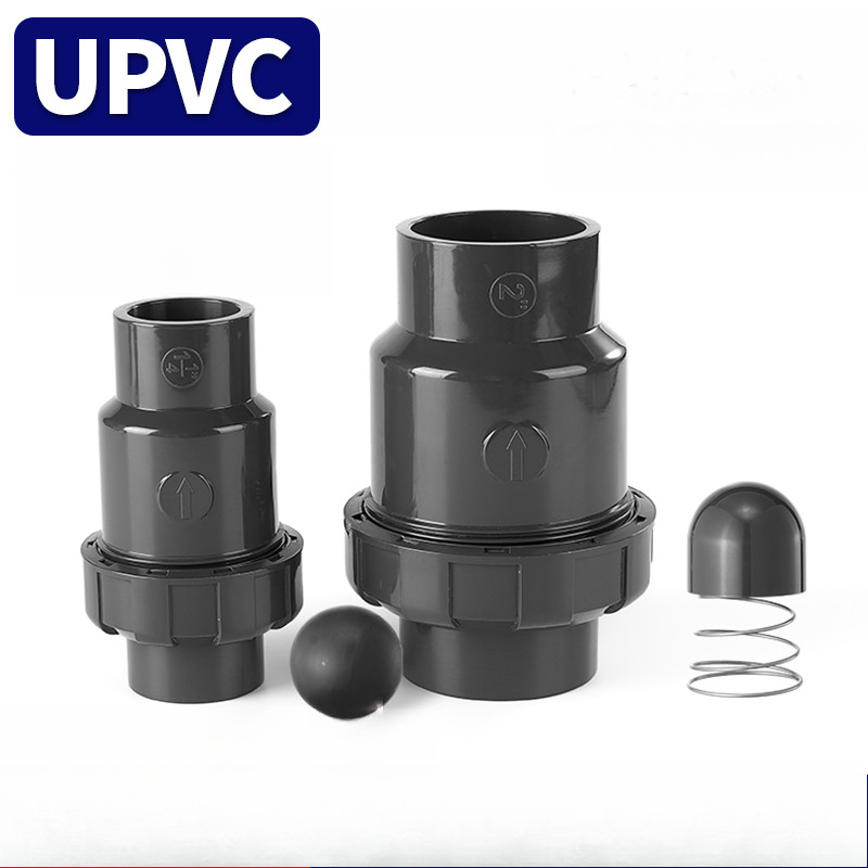 [.666.] UPVC ball check valve check valve water pipe vertical check flow valve intermediate ...