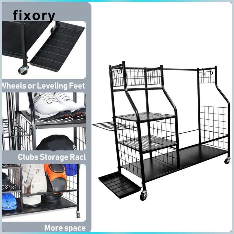 fixory Golf Bag Storage Rack Iron Heavy Duty Golf Bag Organizer for ...