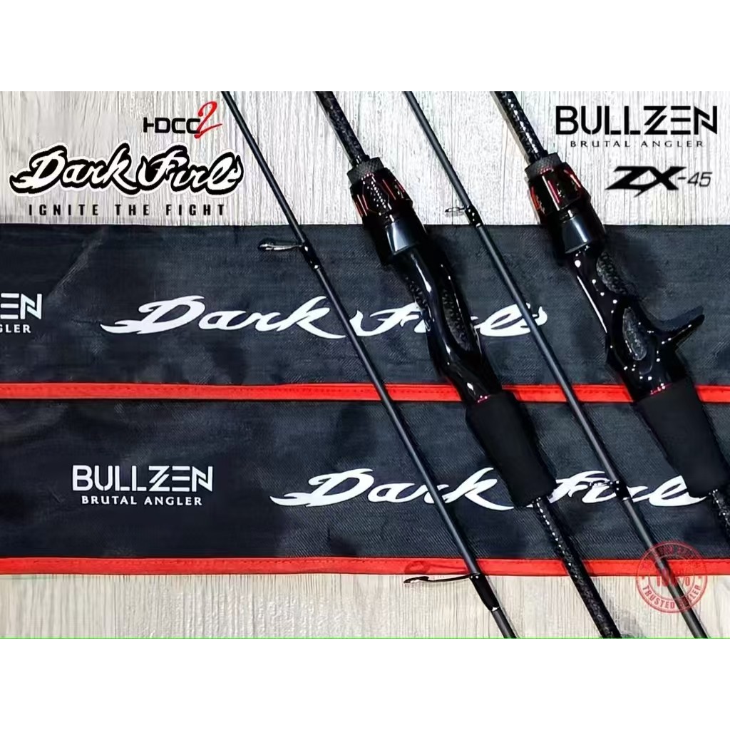 BULLZEN DARK FIRE SPINNING/ BAITCASTING (BC) FISHING ROD | Shopee Malaysia