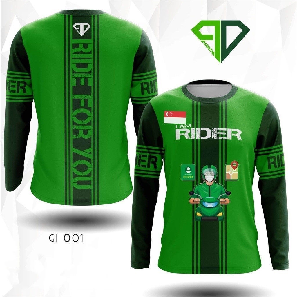 Product T-shirt Grab Food Rider 3D printed T-shirt Fashion casual long ...