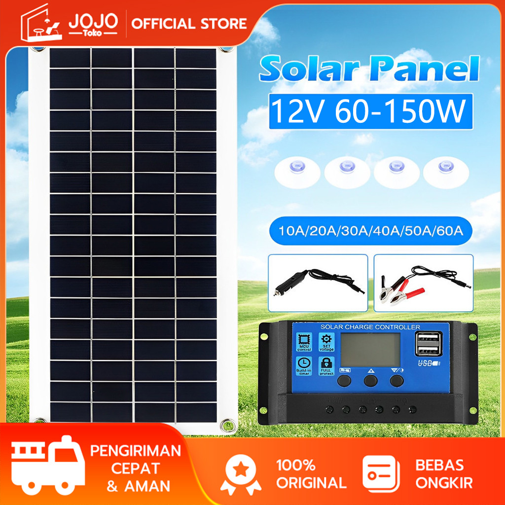 Solar Panel 100W Solar Panel Solar Charge Controller LED Display Solar PWM 12V/24V 10A 20A 30A ...