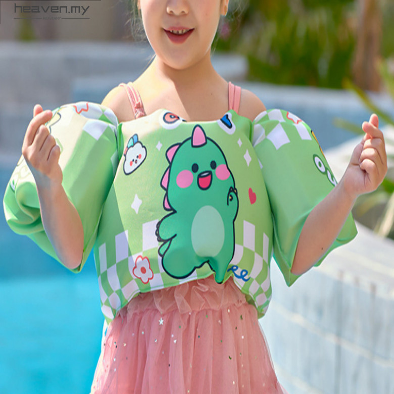 Foam Swim Vest for Kids with Cute Designs and Arm Floaters for Balanced ...