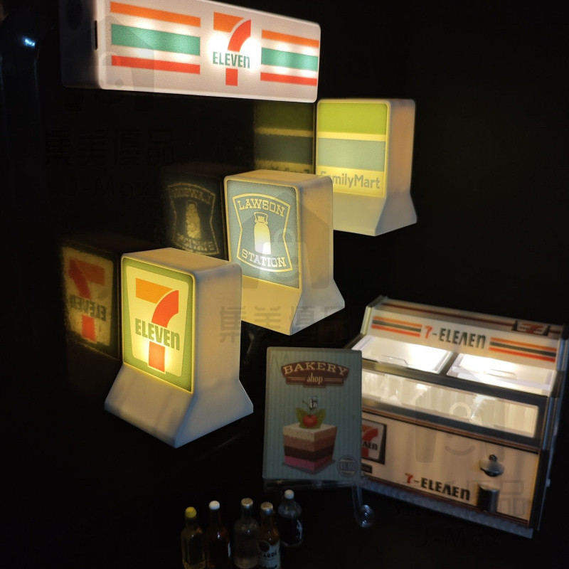 Japan 711 Convenience Store Refrigerator Stickers Mini Magnetic Light ...