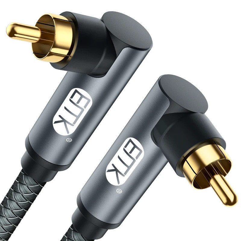 Kabel Subwufer EMK Dwi 90 Darjah RCA ke RCA Kabel Audio Kabel Sepaksi ...