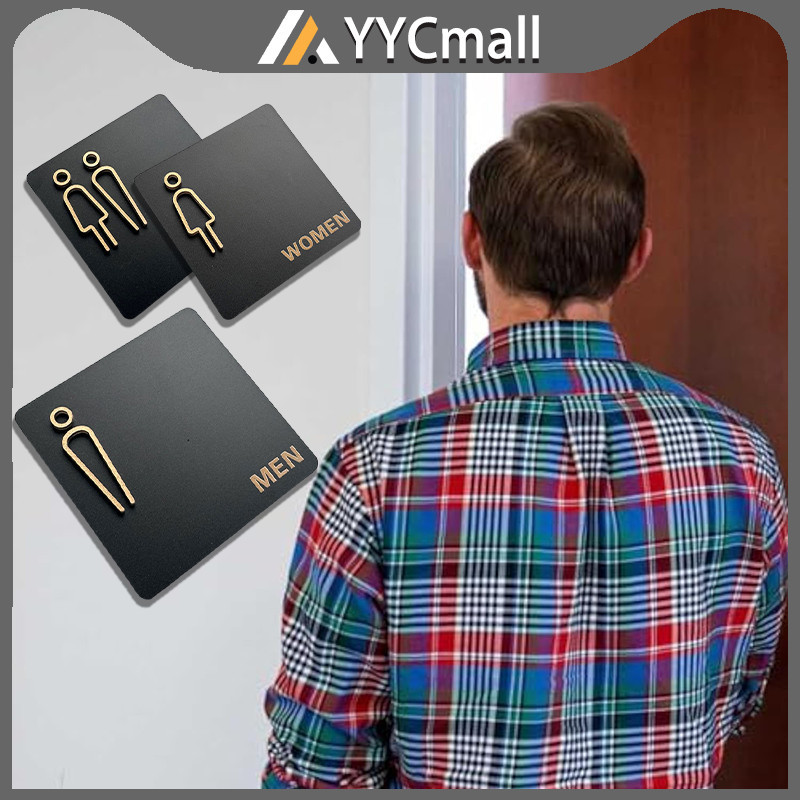 Acrylic Washroom Sign Toilet Door Signage Washroom Signage Public ...