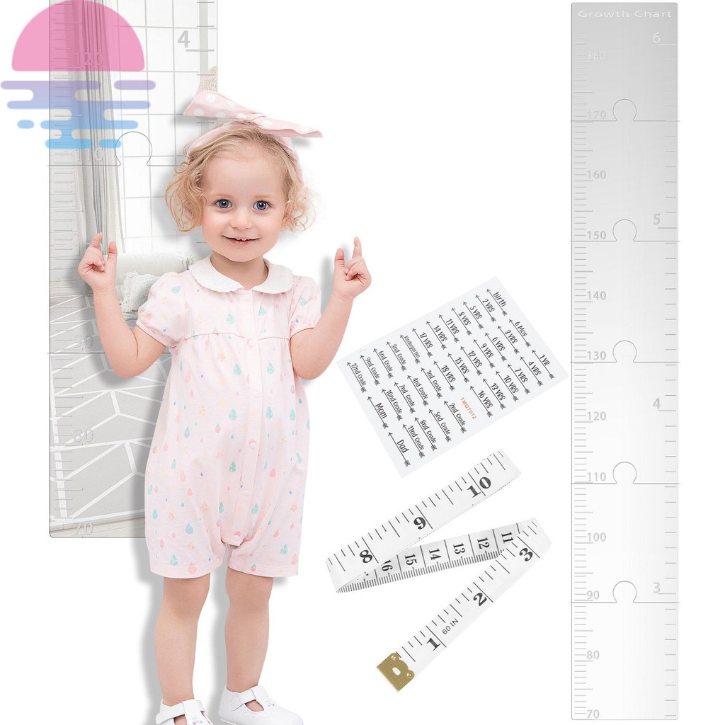 3 in 1 Wall Growth Chart Mirror Acrylic Mirror Growth Chart for Kids ...