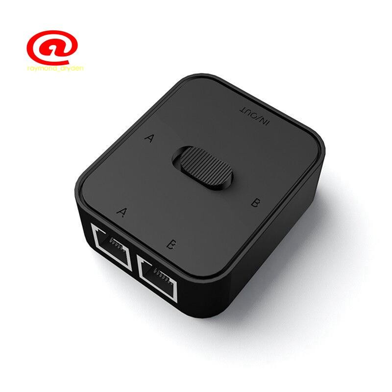2 Port RJ45 LAN CAT6 Network Switch Selector 1000Mbps 2 in 1 Out/1 in 2 ...