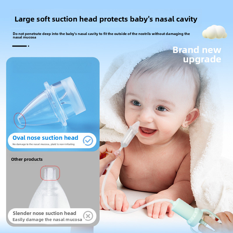 Baby Nose Suction Nose Cleaner Booger Remover Nostril Suction Pull-out ...