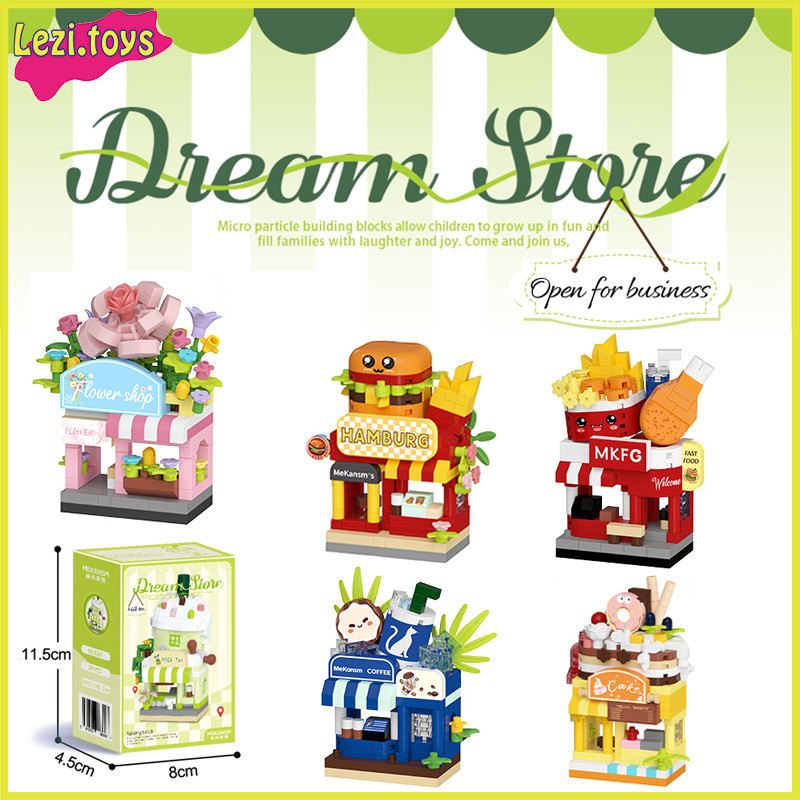 DIY Street View City Miniature House KFC Shop Building Blocks ...